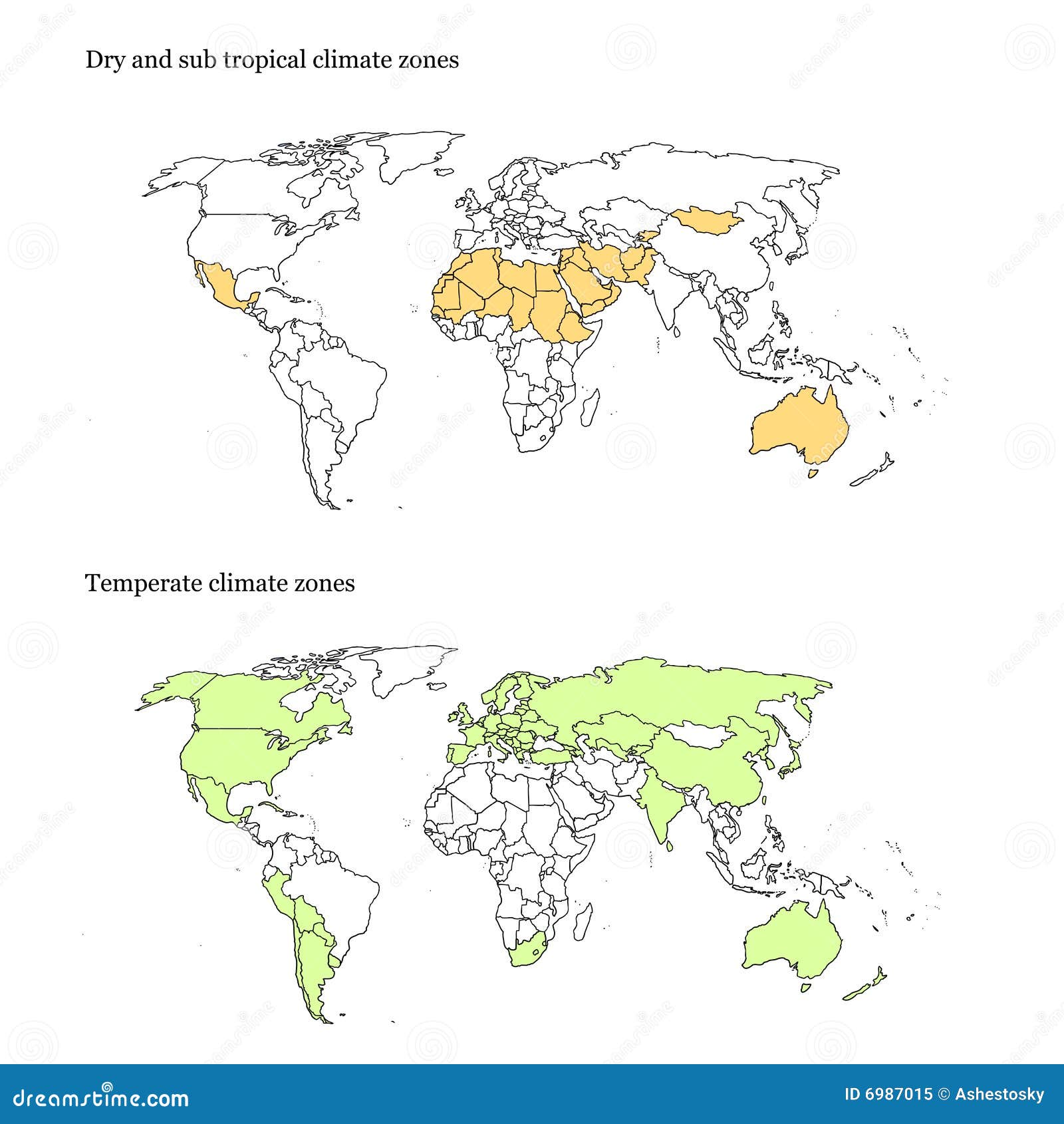 World climate zones map stock vector. Illustration of resolution - 6987015