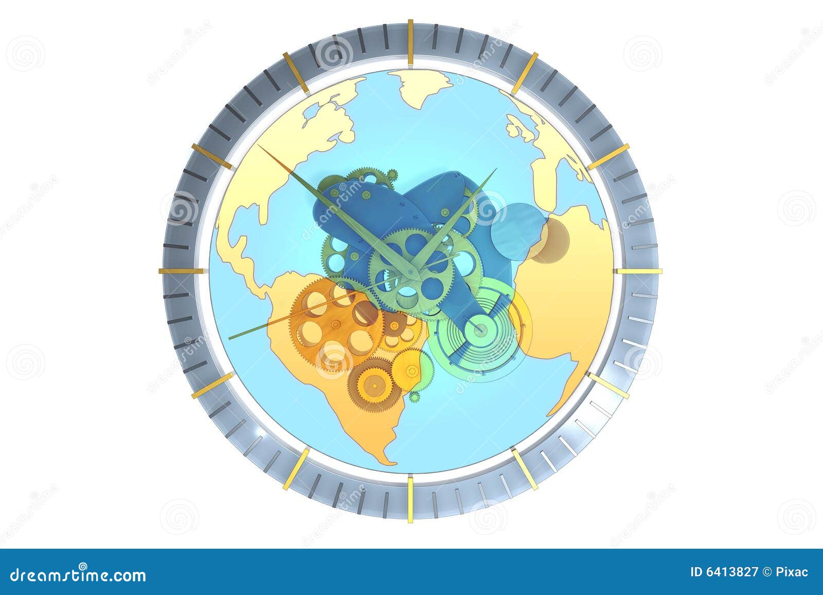 World Clock stock illustration. Illustration of pattern - 6413827