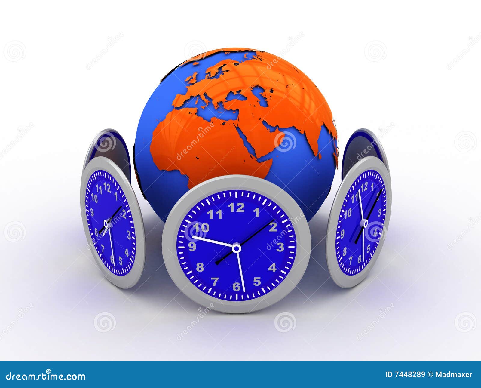 World clock stock illustration. Illustration of navigation - 7448289