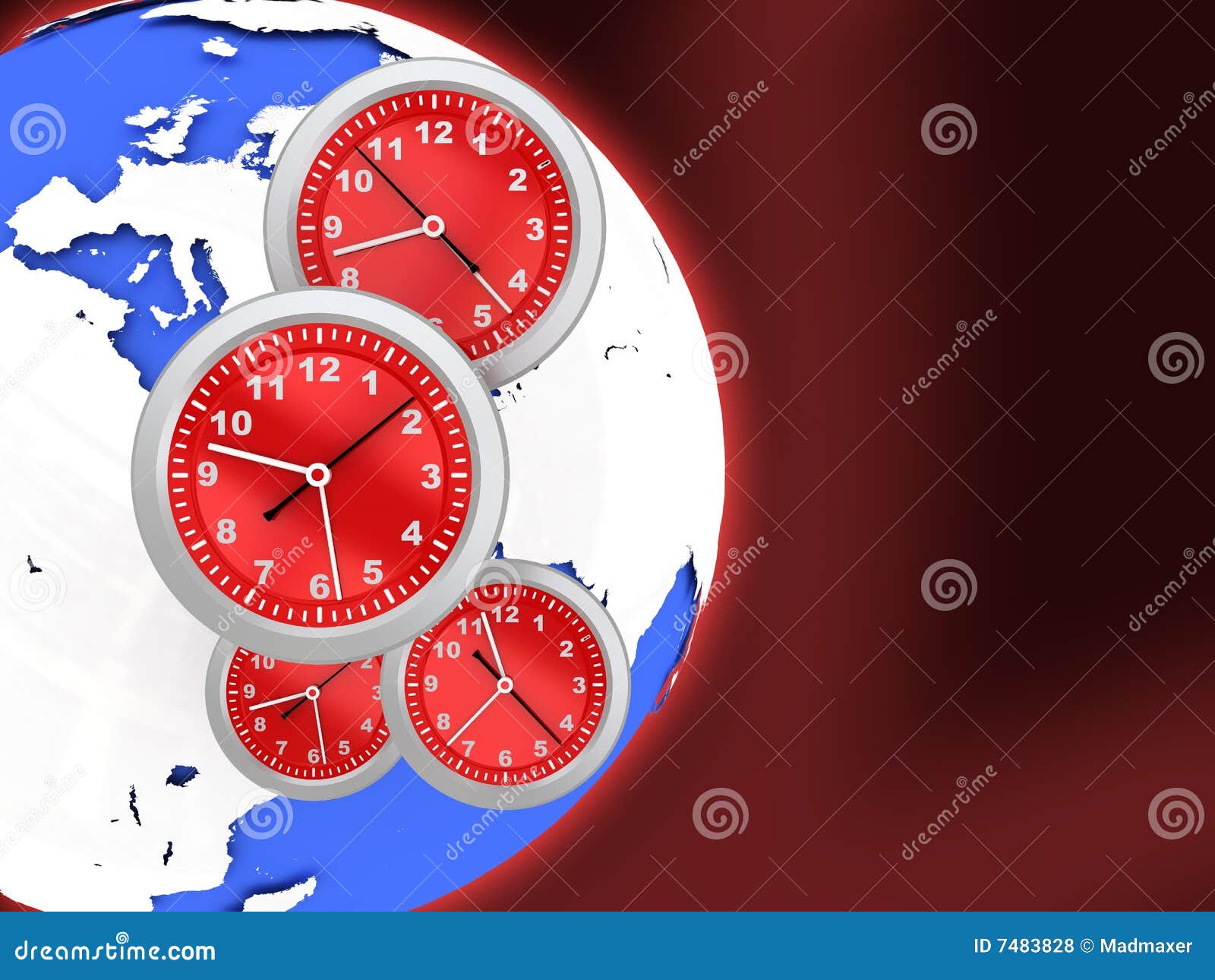 World clock stock illustration. Illustration of europa - 7483828