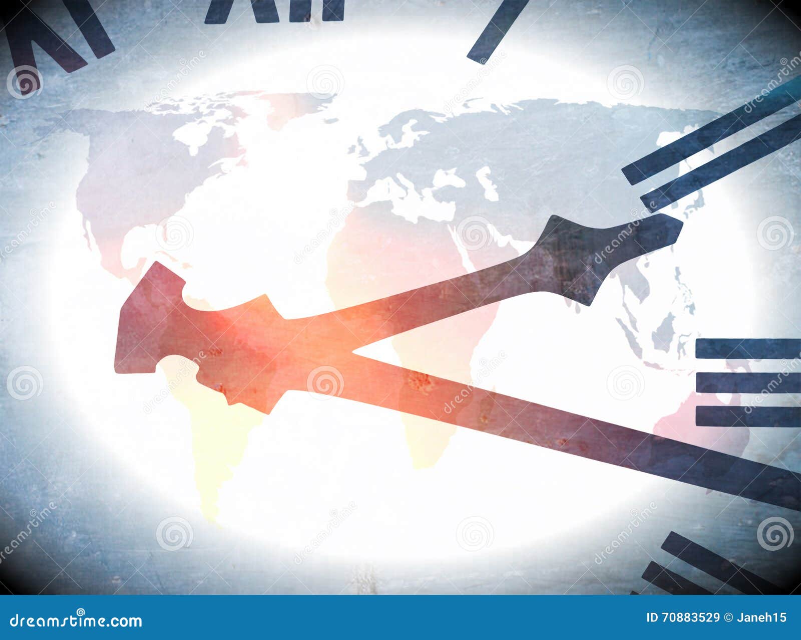 World clock abstract stock illustration. Illustration of color - 70883529