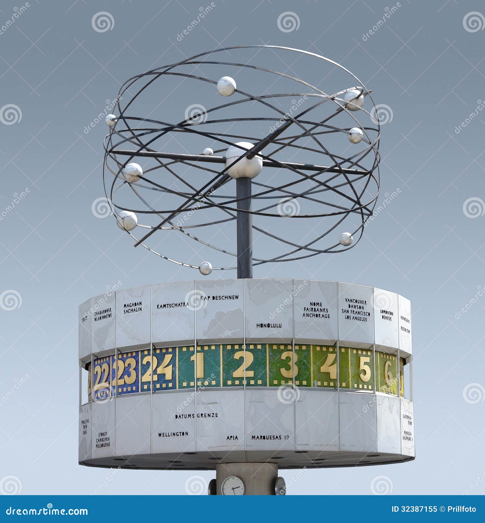 World clock in Berlin editorial image. Image of number - 32387155