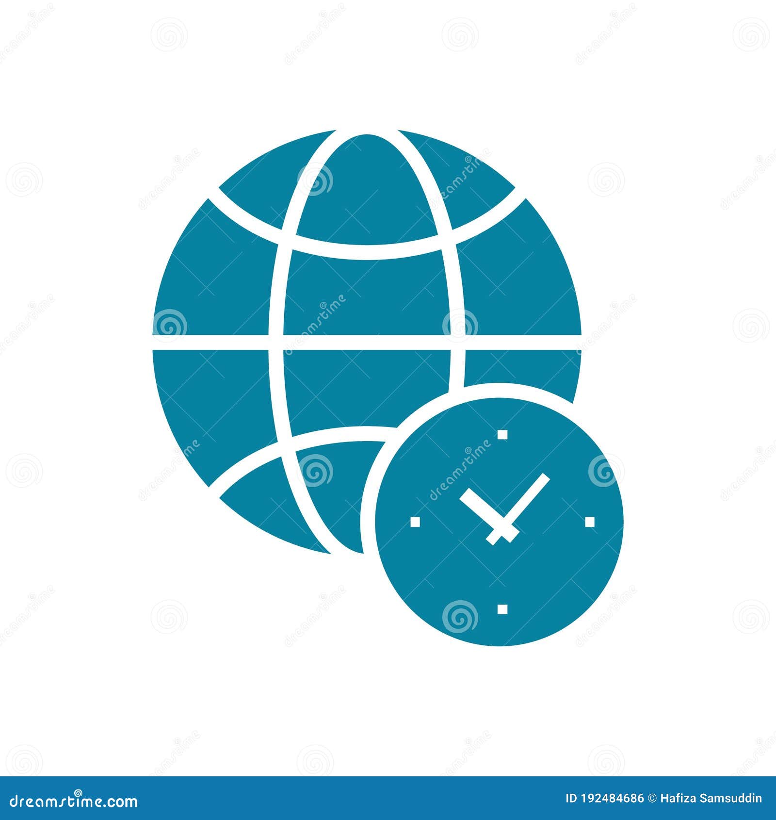 World Clock Icon. Vector Illustration Decorative Design Stock Vector ...