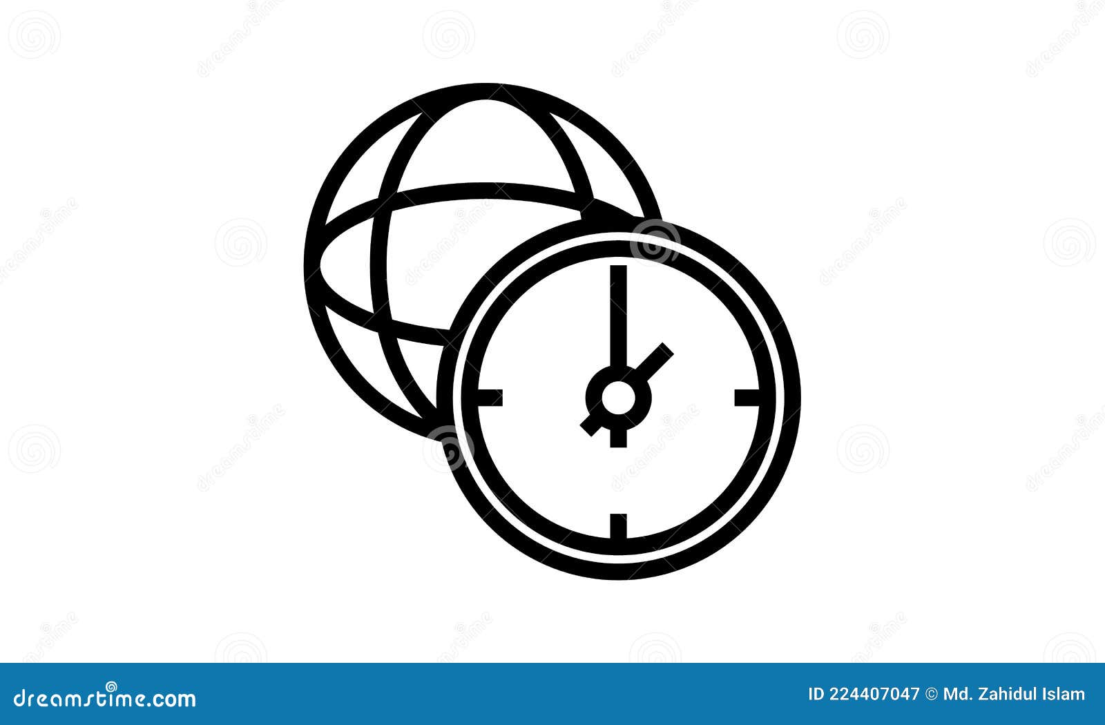 World Clock Icon. Vector Illustration Decorative Design Stock Vector ...
