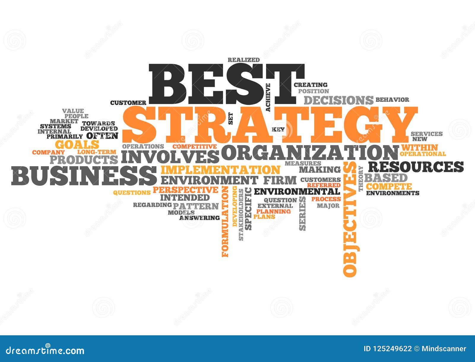 Word Cloud Best Strategy stock illustration. Illustration of sign ...