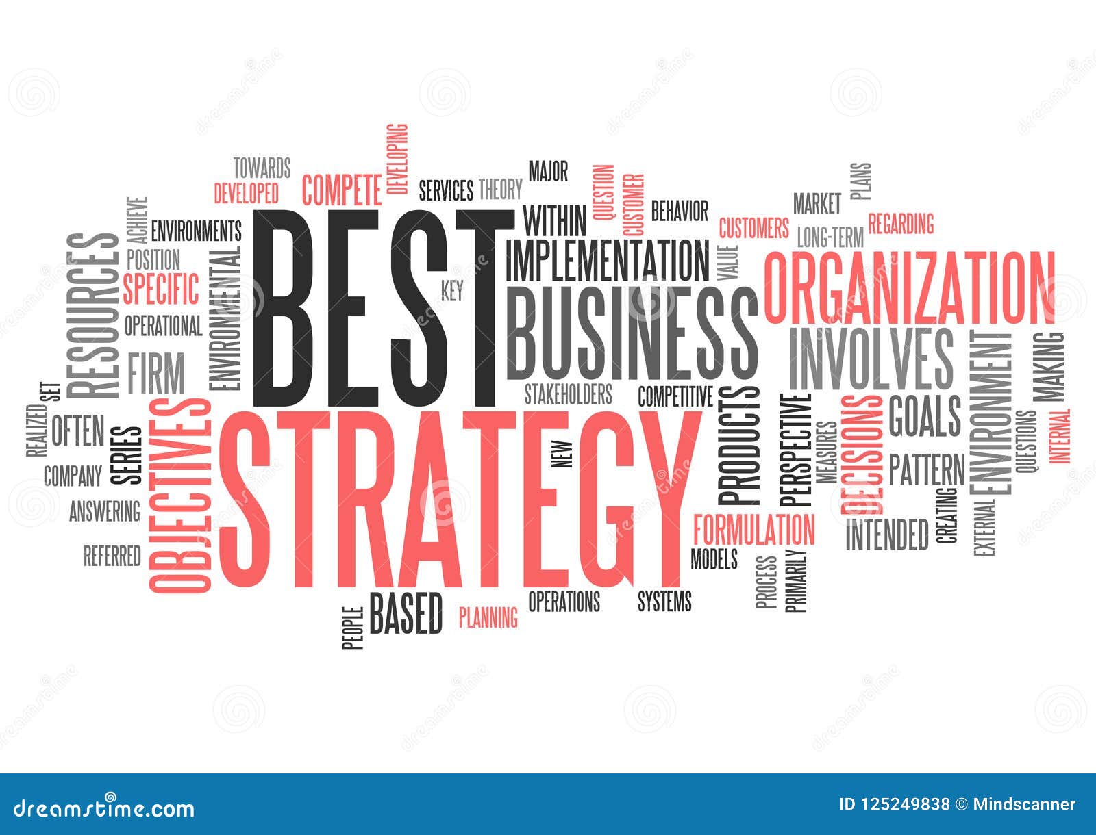 Word Cloud Best Strategy stock illustration. Illustration of strategy ...