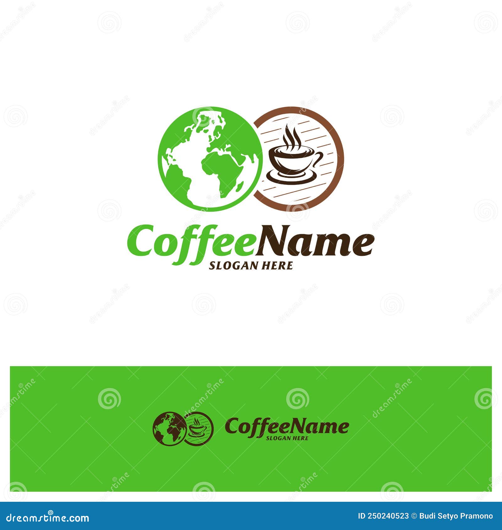 World Coffee Logo Design Template. Coffee Logo Concept Vector Stock ...