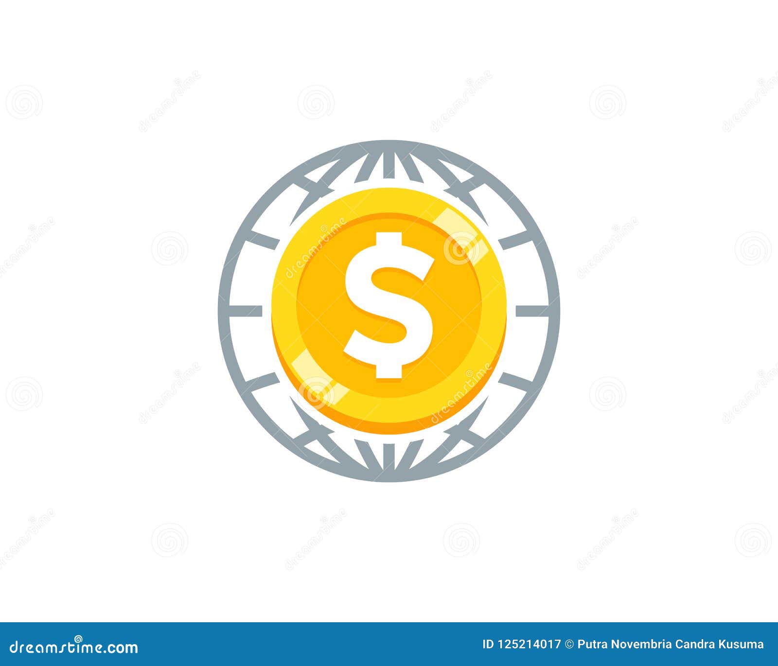 World Coin Logo Icon Design Stock Vector - Illustration of land, atlas ...
