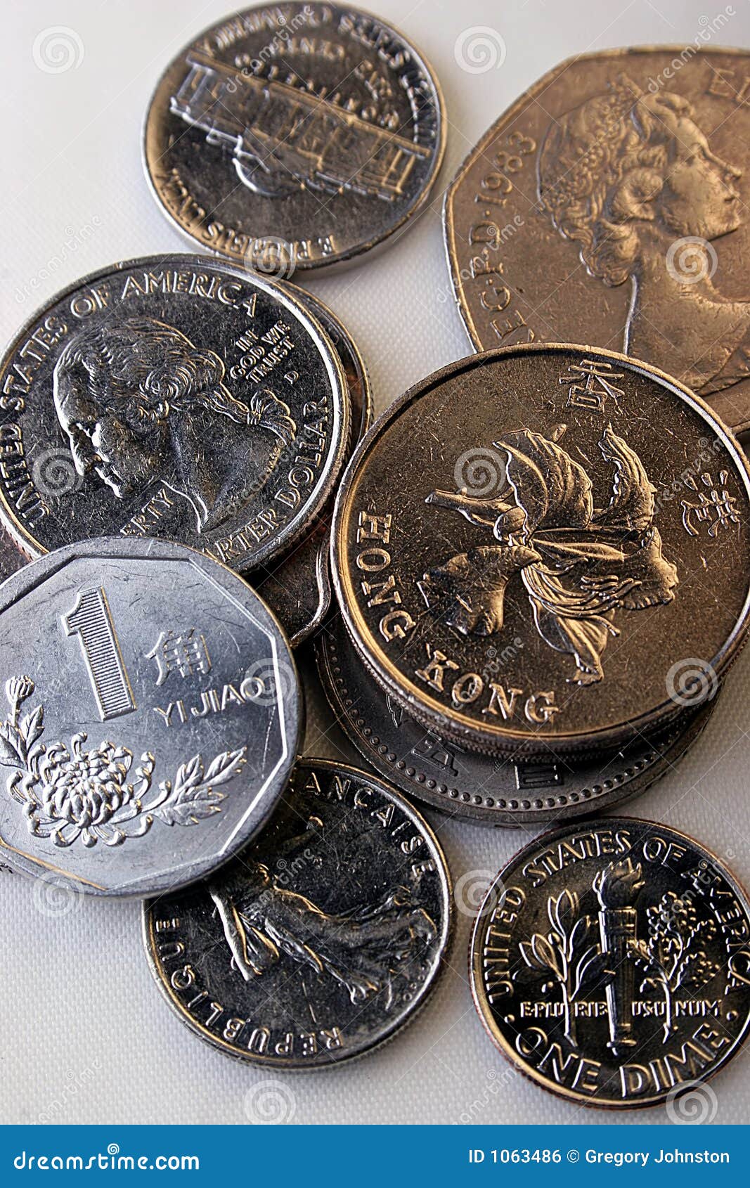 World coins! stock photo. Image of currencies, america - 1063486