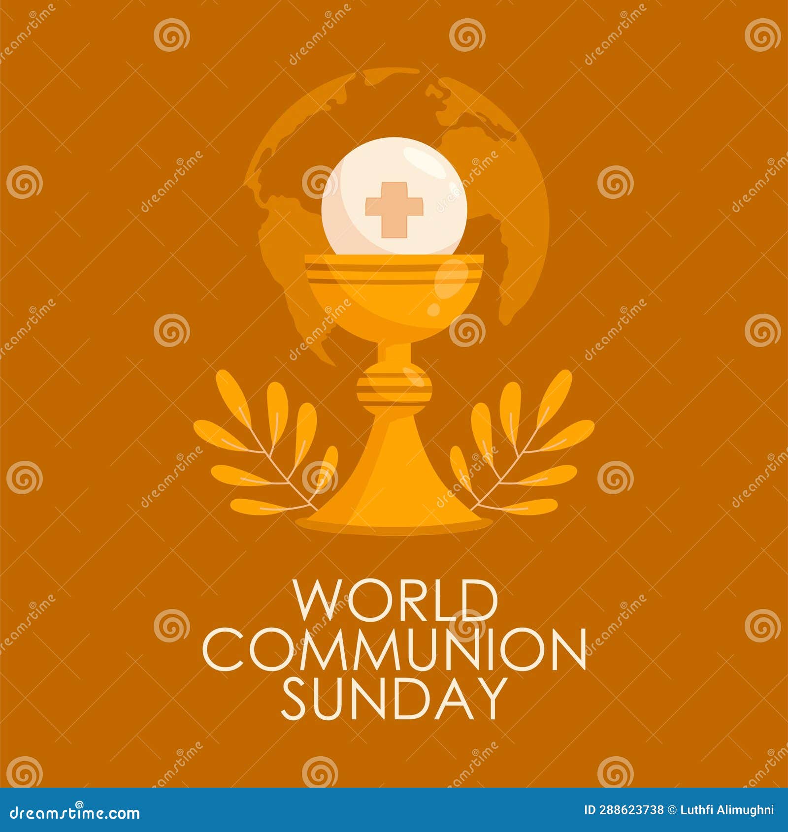 World Communion Sunday Post Template Vector Stock Vector - Illustration ...