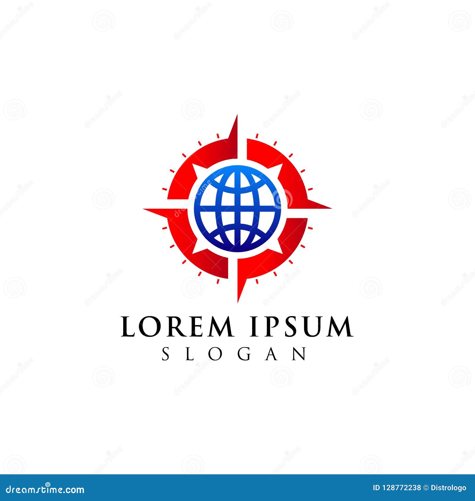 World Compass Logo Design. Navigation Icon Symbol Stock Vector ...