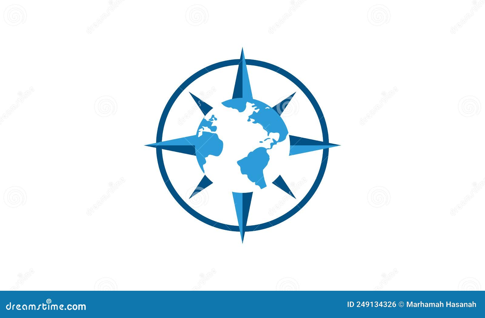 World compass logo design stock vector. Illustration of discovery ...