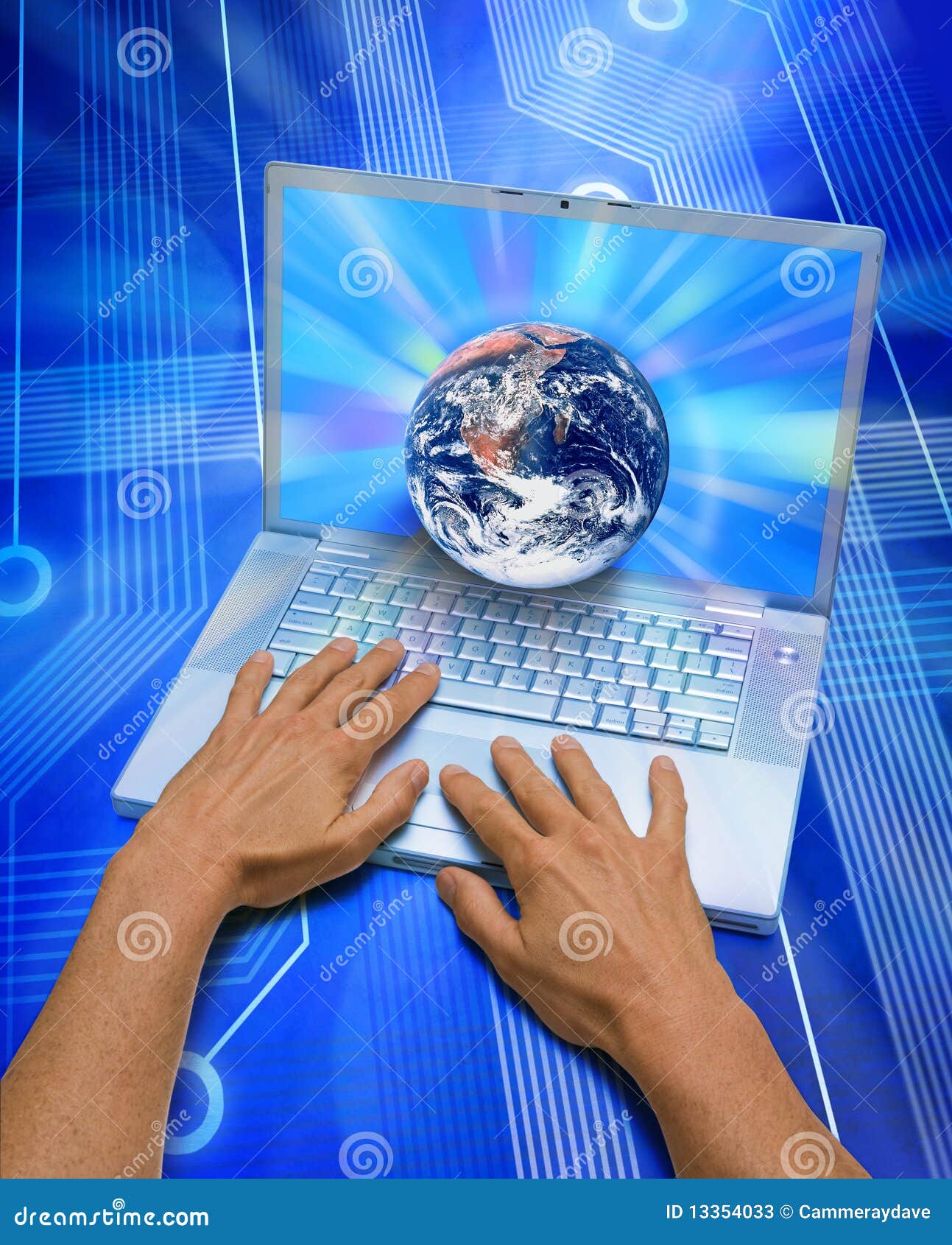 World Computer Internet Technology Blogger Stock Illustration ...