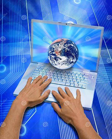 World Computer Internet Technology Blogger Stock Illustration ...