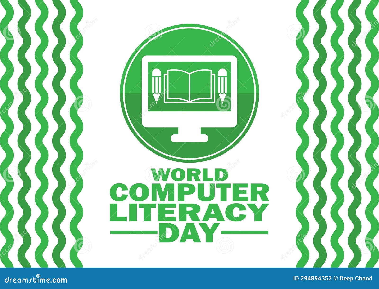 World Computer Literacy Day Stock Illustration - Illustration of ...
