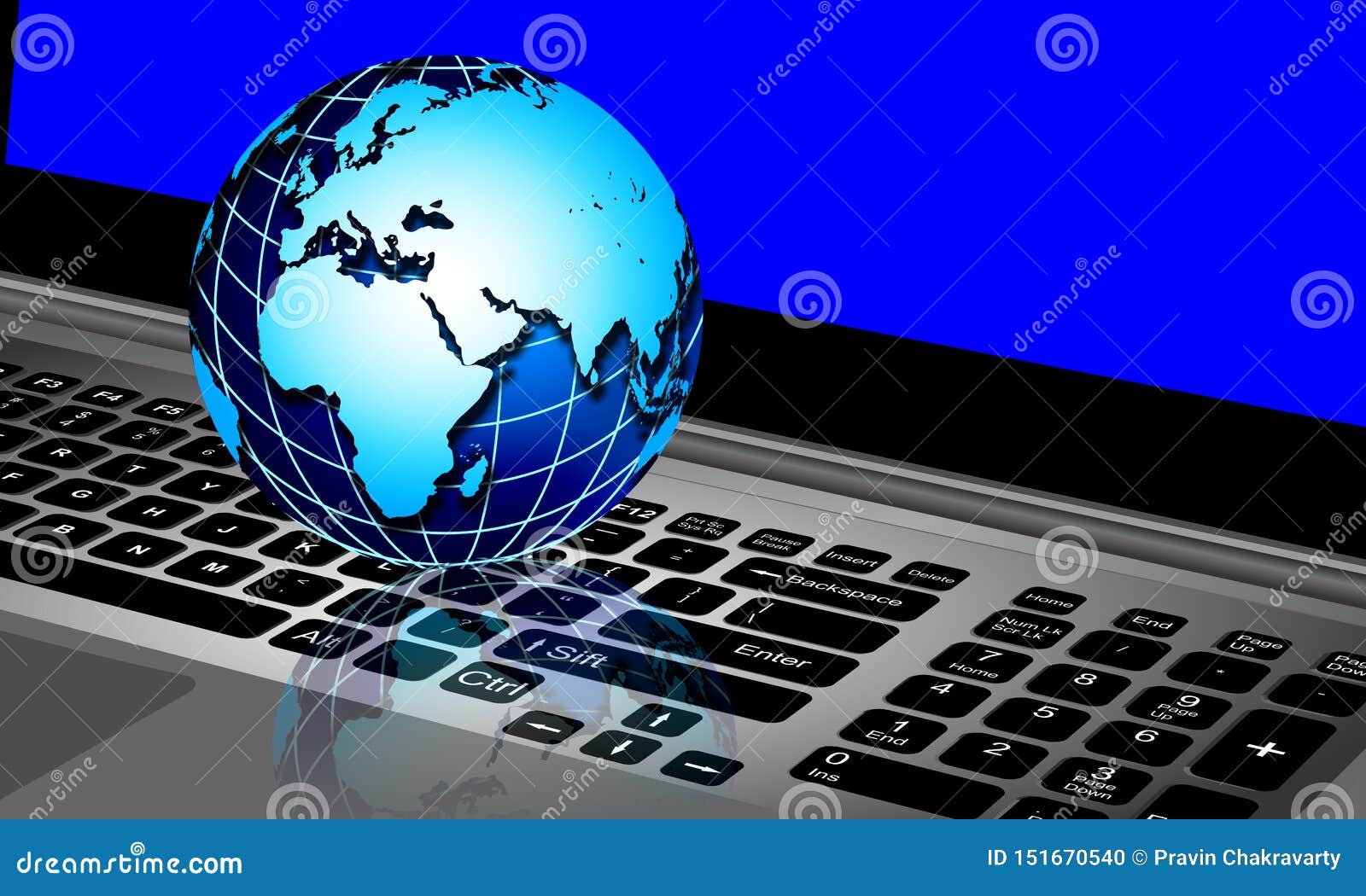 World Computer Network Technology with Keyboard. Technology ...