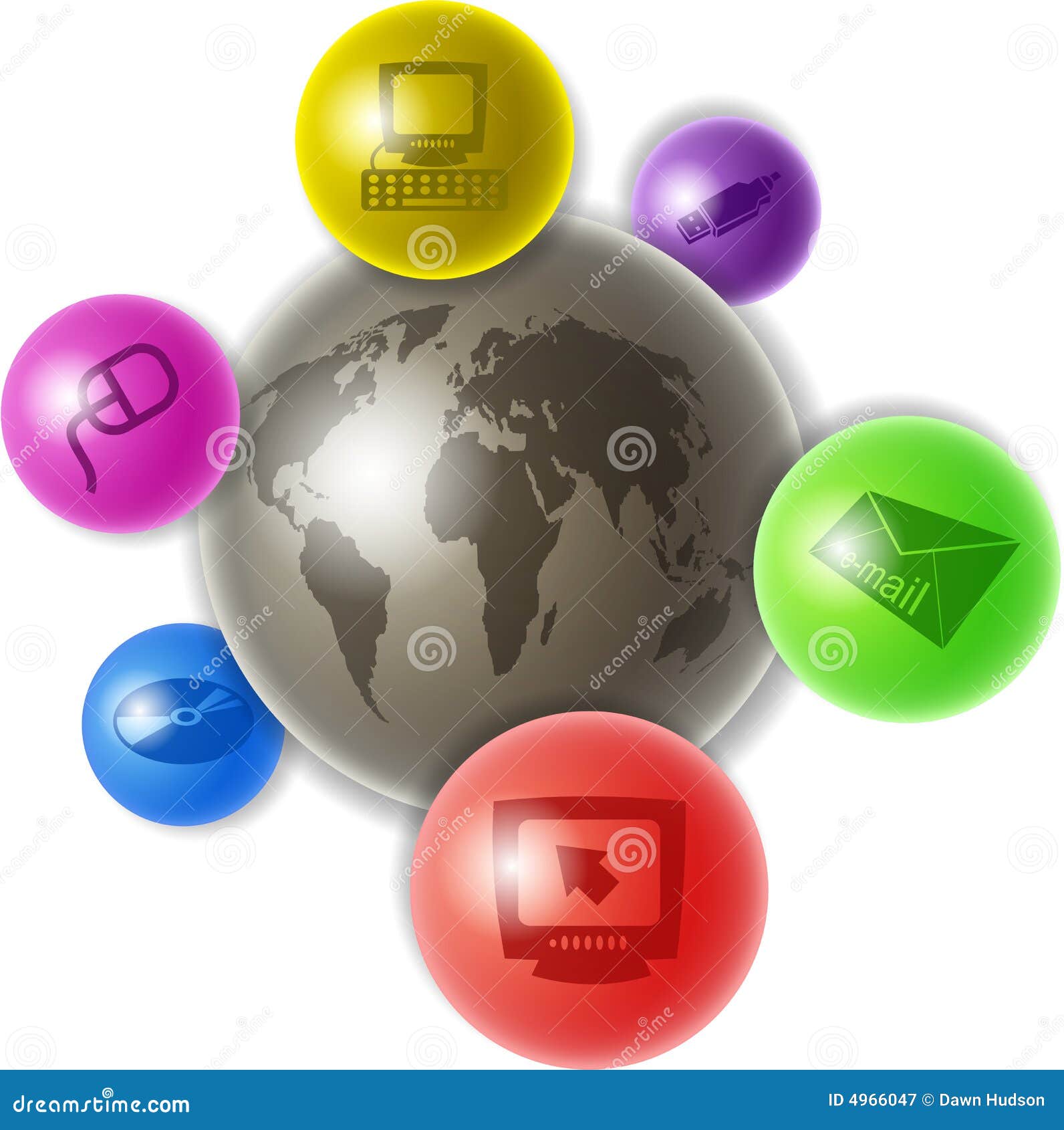 World of computers stock illustration. Illustration of world - 4966047