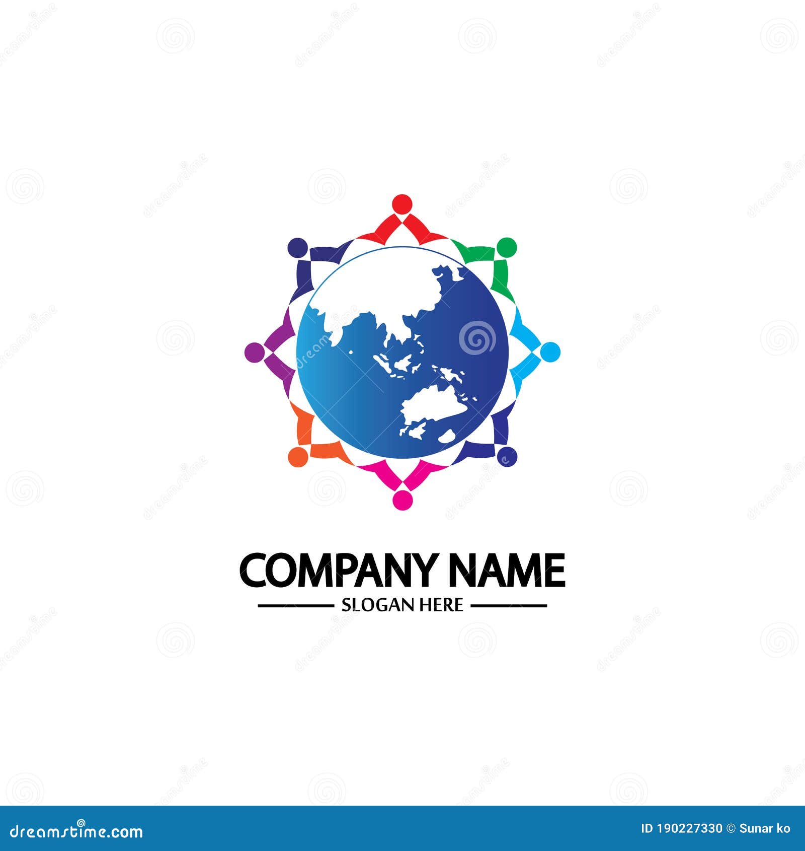 World Comunity Logo with People and Globe Illustration Design Vector ...