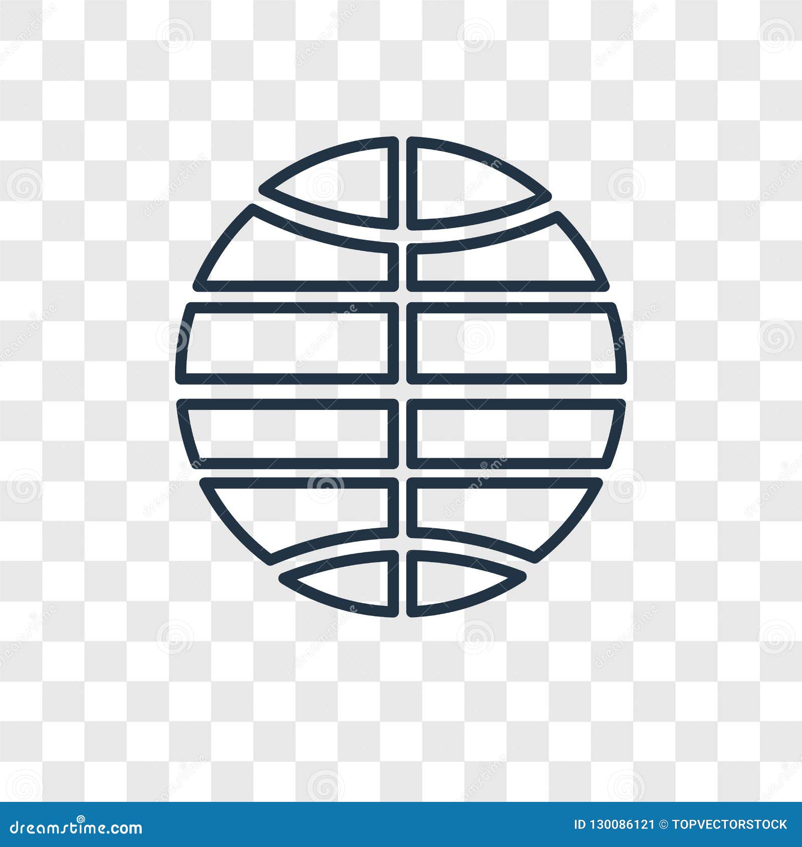 World Concept Vector Linear Icon Isolated on Transparent Background ...