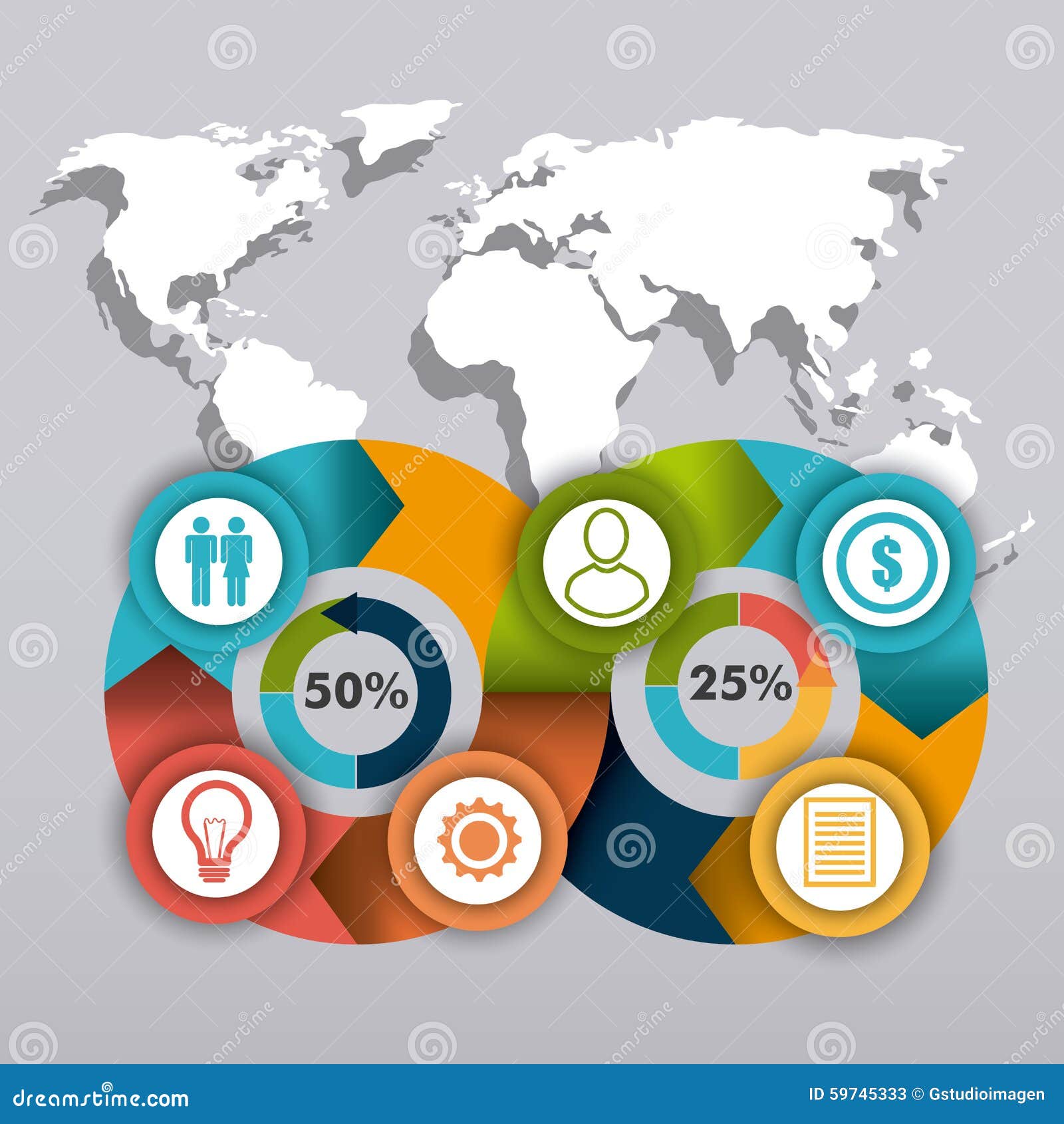 World Connections and Business Infographic Stock Vector - Illustration ...