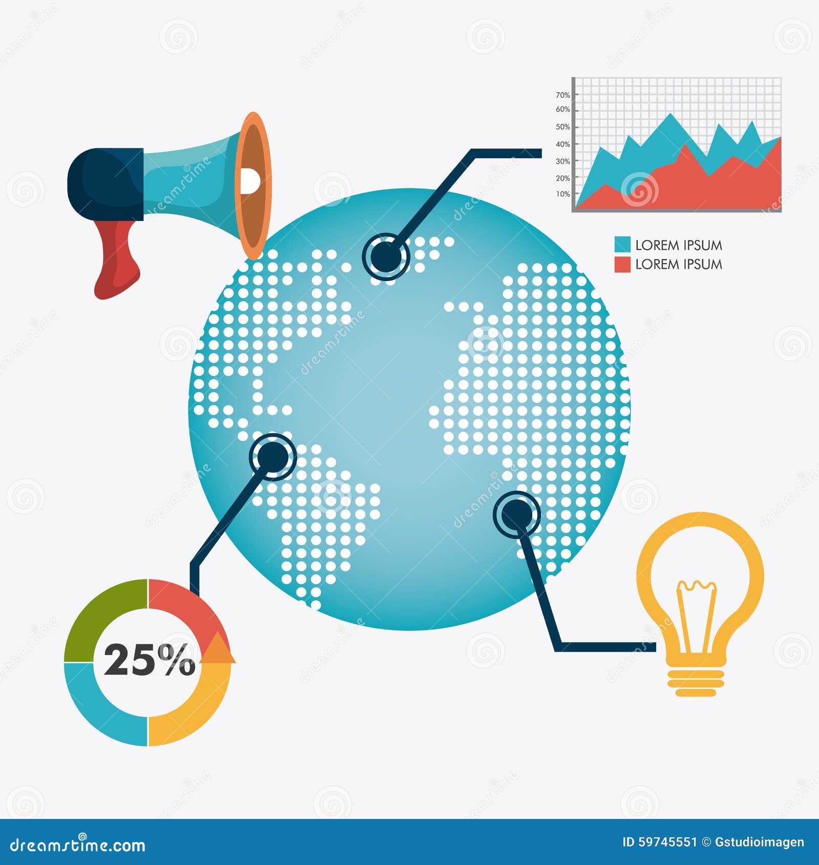 World Connections and Business Infographic Stock Vector - Illustration ...