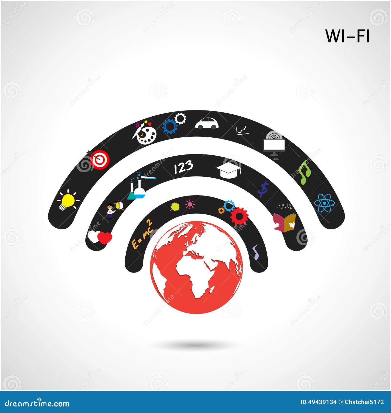World Connections With Cities Illuminating With Bright Yellow Lights ...
