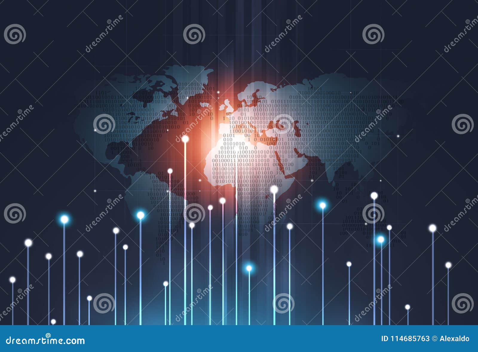 World Connections Technology Background Stock Illustration ...