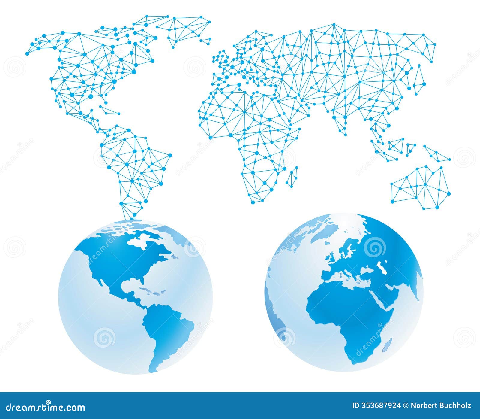 World Connections, Worldwide Together Illustration | CartoonDealer.com ...