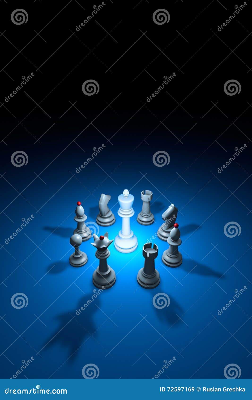 World Conspiracy (chess Metaphor). 3D Rendering Illustration Stock ...