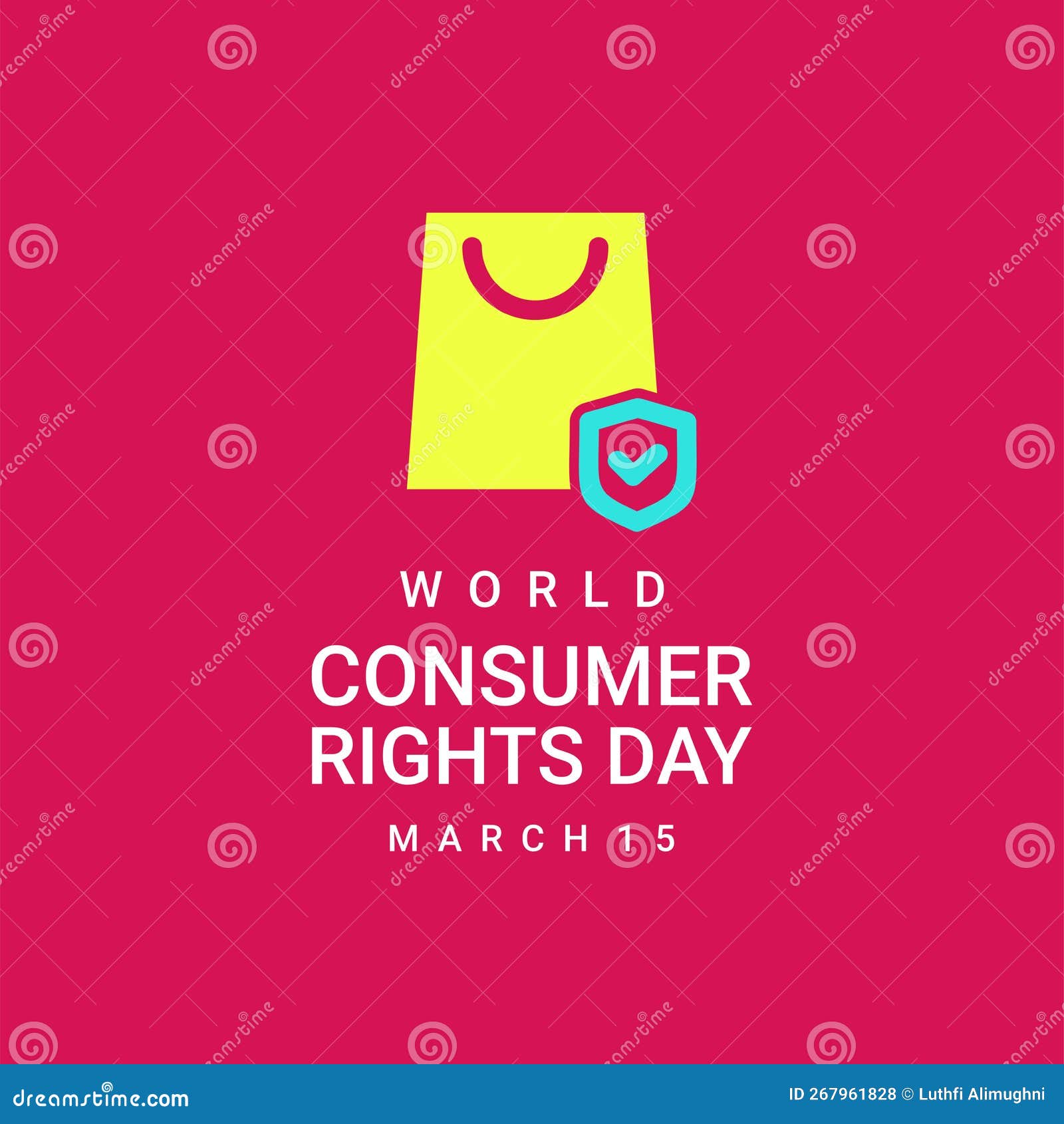 World Consumer Rights Day Poster Template Stock Vector - Illustration ...