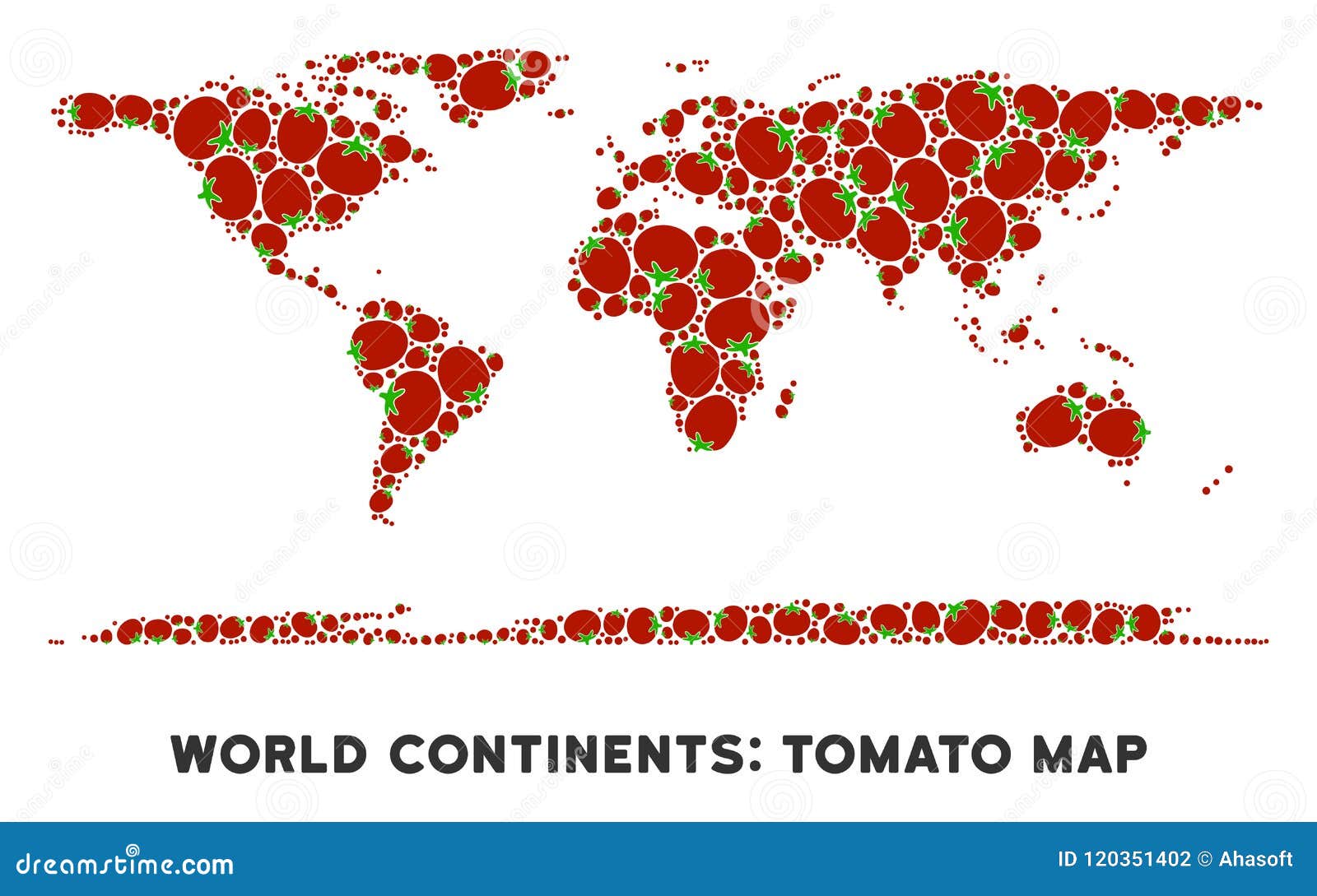 World Continent Map Collage of Tomato Stock Vector - Illustration of ...