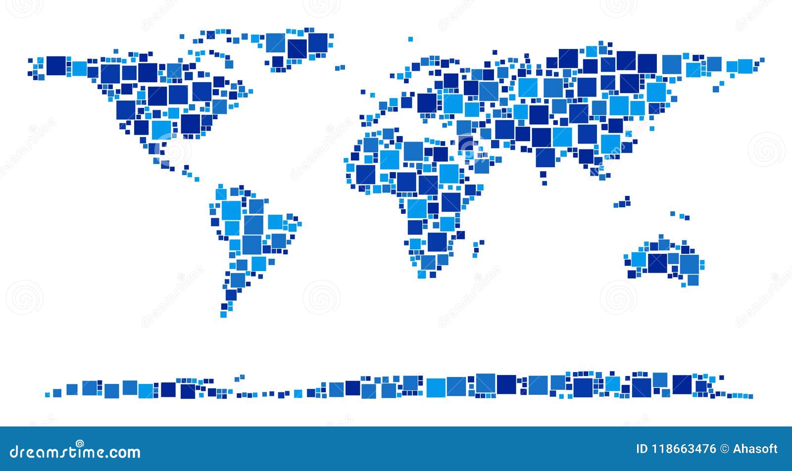 World Continent Map Composition of Pixels Stock Vector - Illustration ...