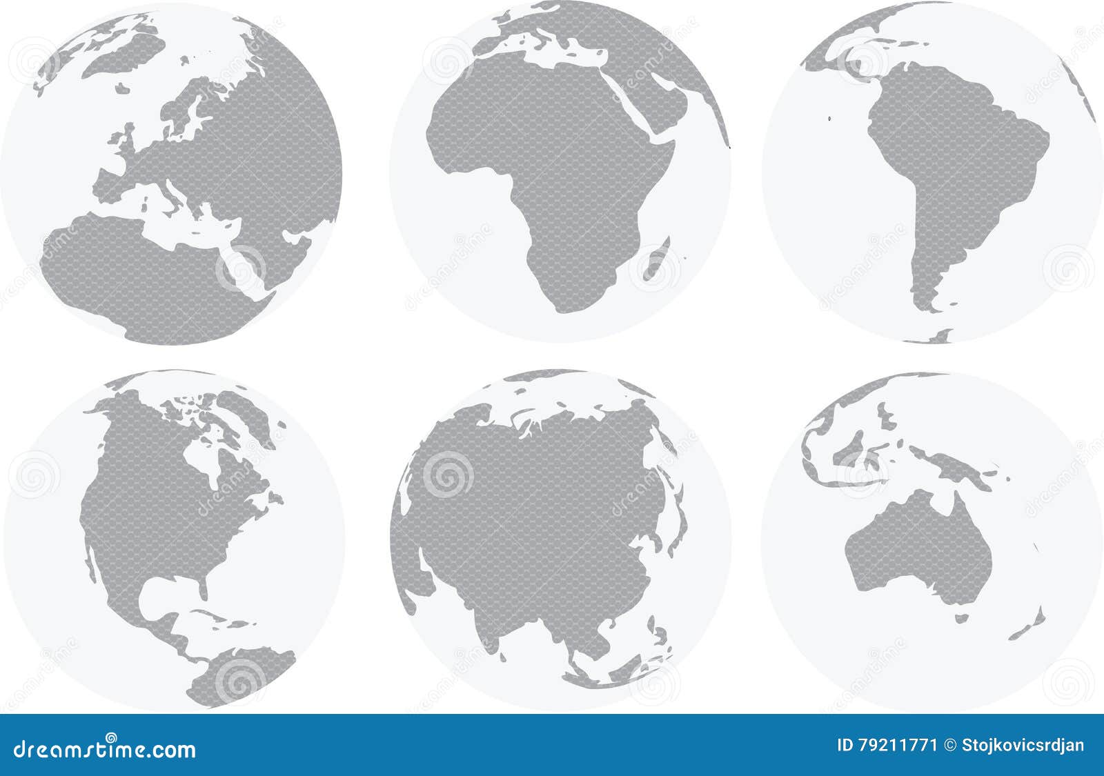 World continents stock vector. Illustration of icon, symbol - 79211771