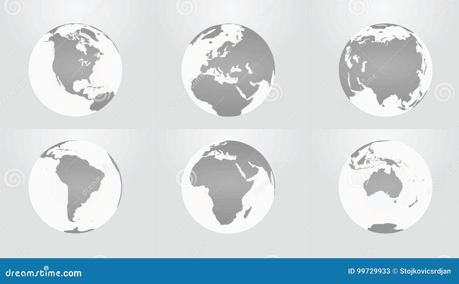 World Continents Vector Illustration Stock Vector - Illustration of ...