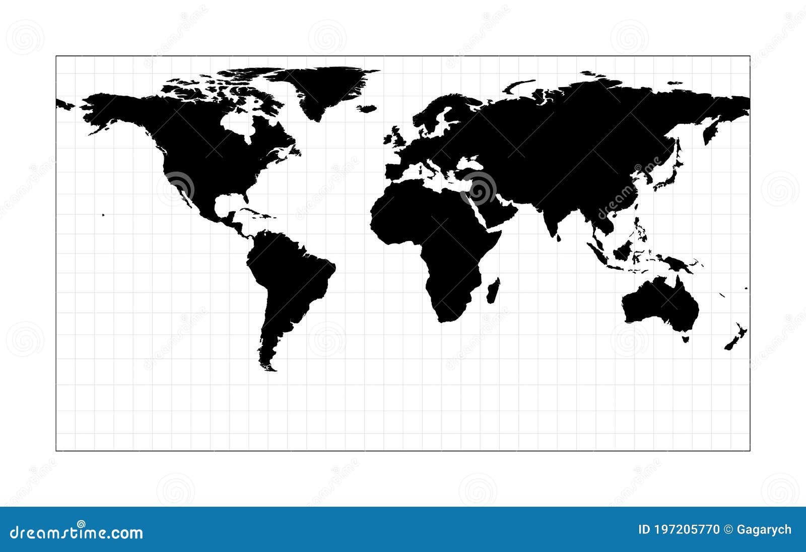 World Contour Map With Animals Vector Illustration | CartoonDealer.com ...