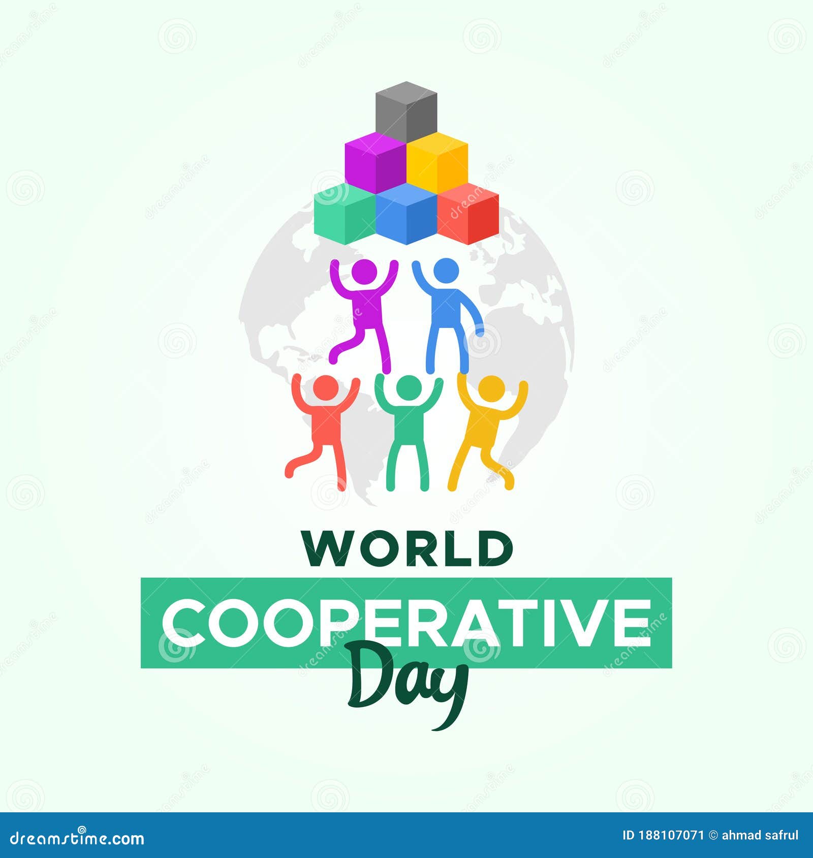 World Cooperative Day Vector Design Illustration Stock Vector ...