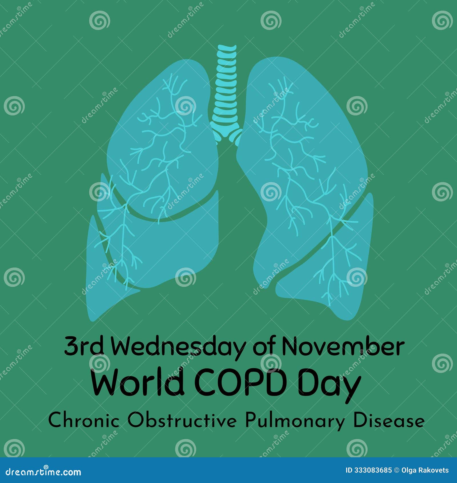 World Copd Chronic Obstructive Pulmonary Disease Day Simple Square ...