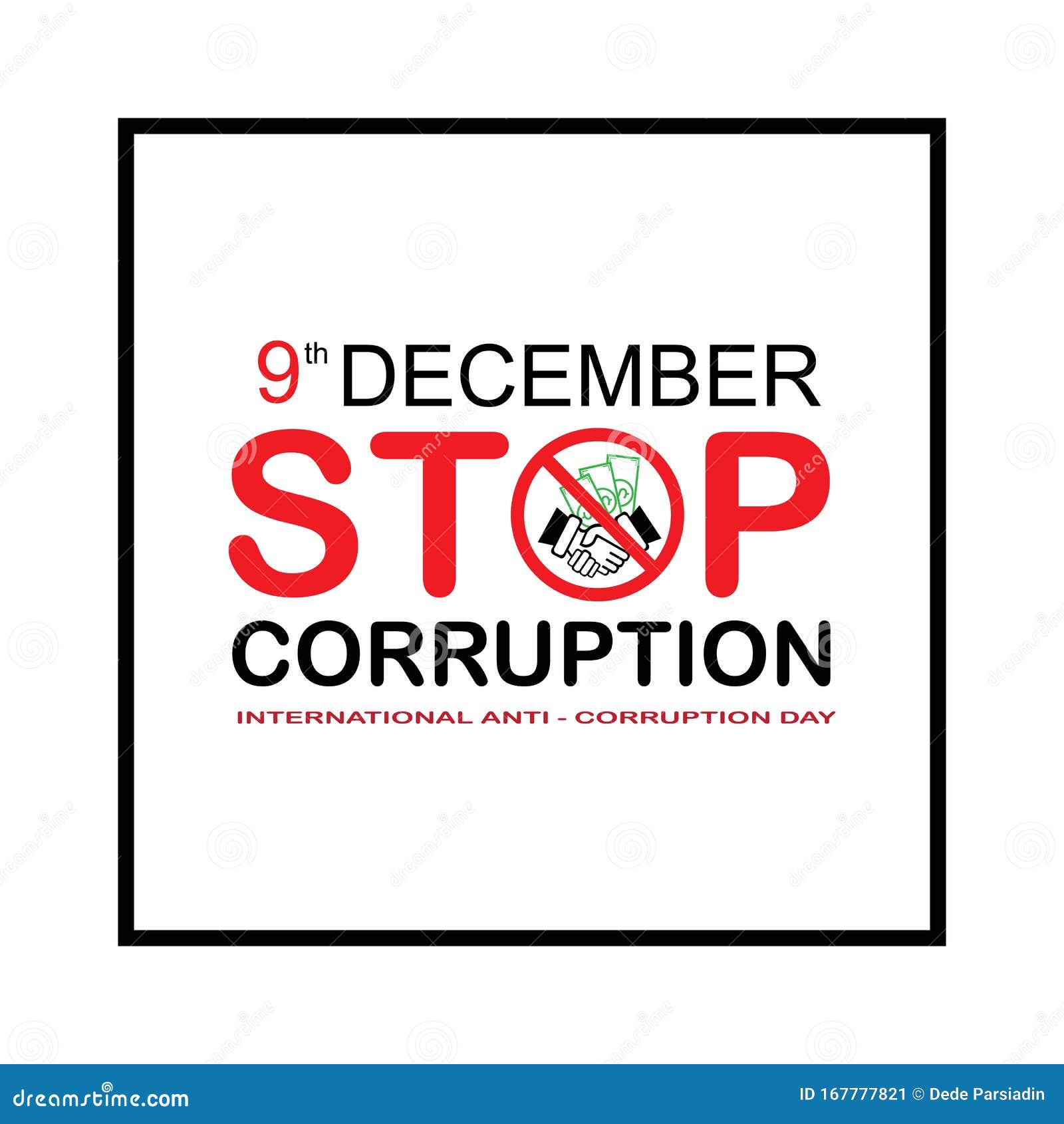 World corruption day stock vector. Illustration of agreement - 167777821