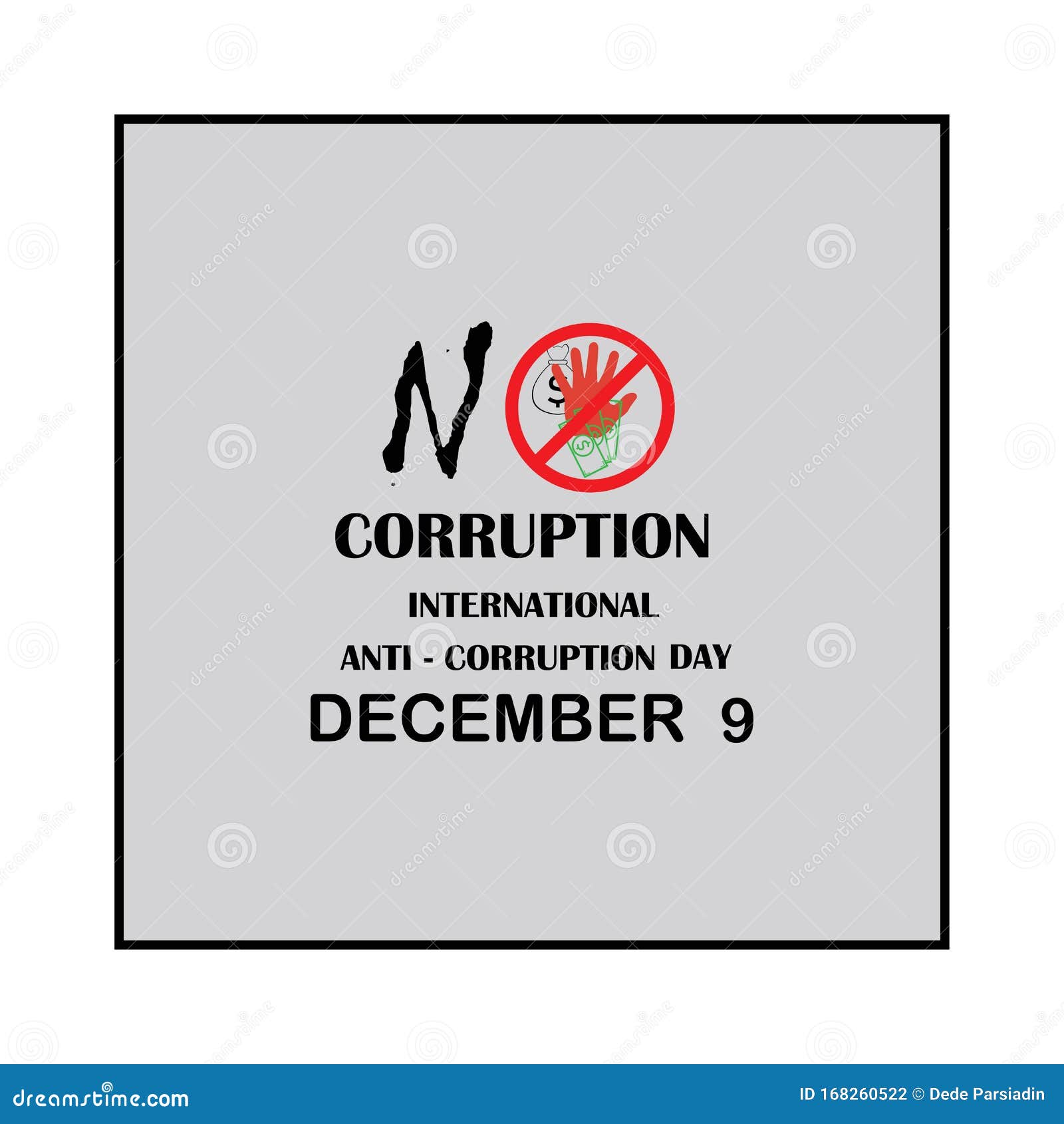 World corruption day stock vector. Illustration of stop - 168260522