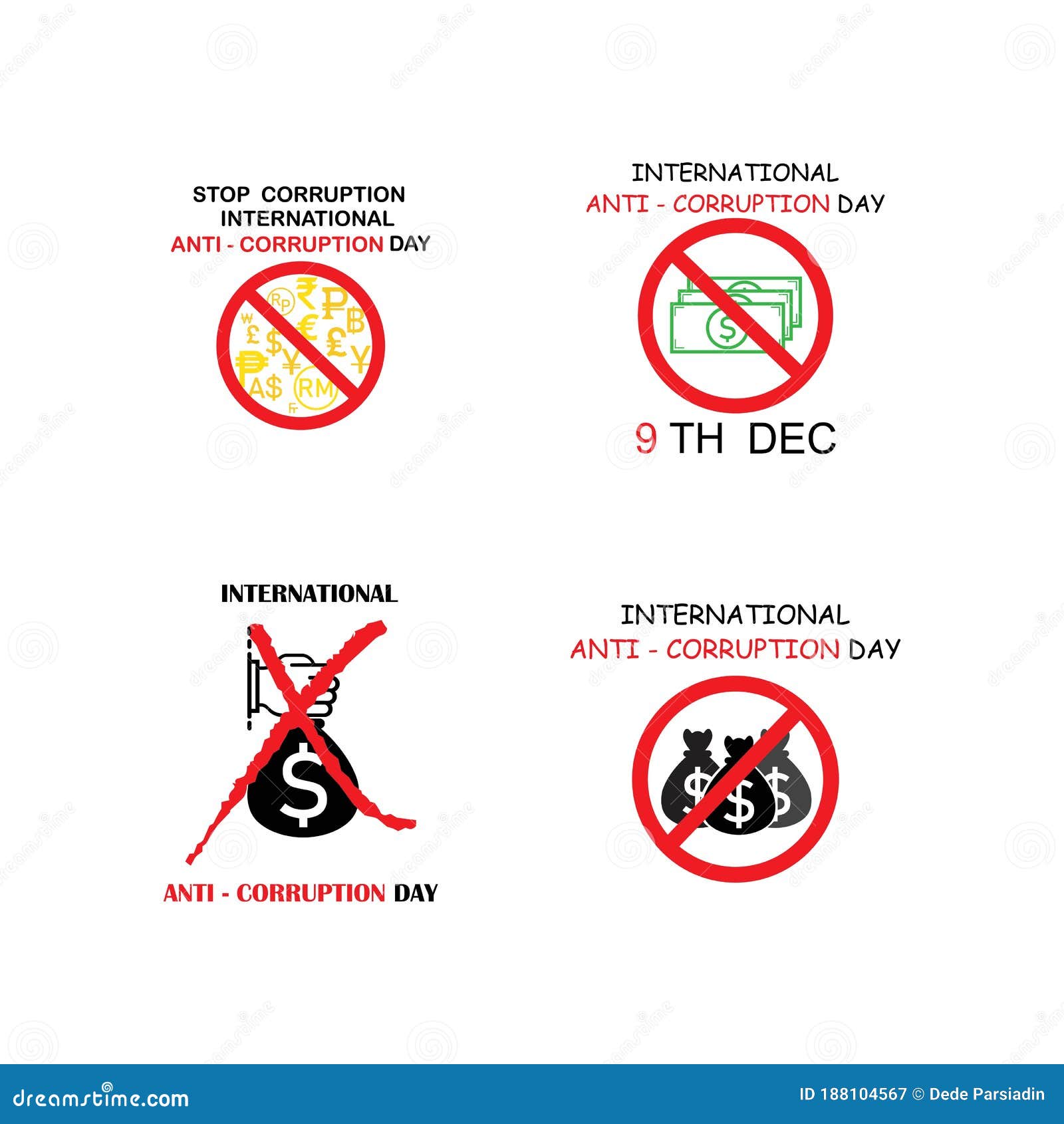 World corruption day stock vector. Illustration of poster - 188104567