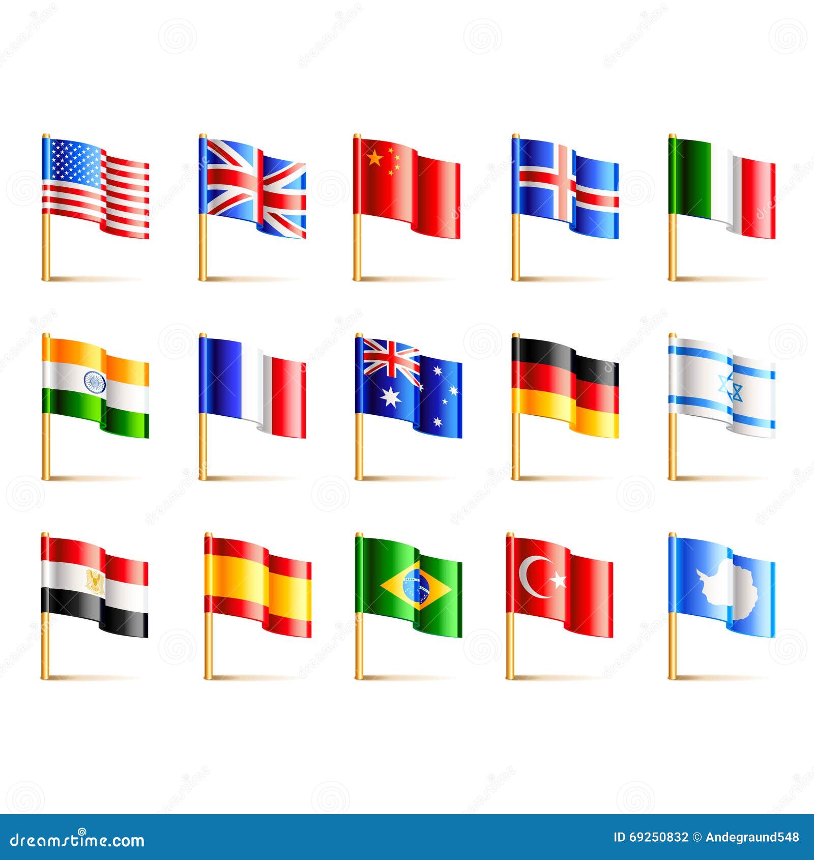 World Countries Flags Icons Vector Set Stock Vector - Illustration of ...