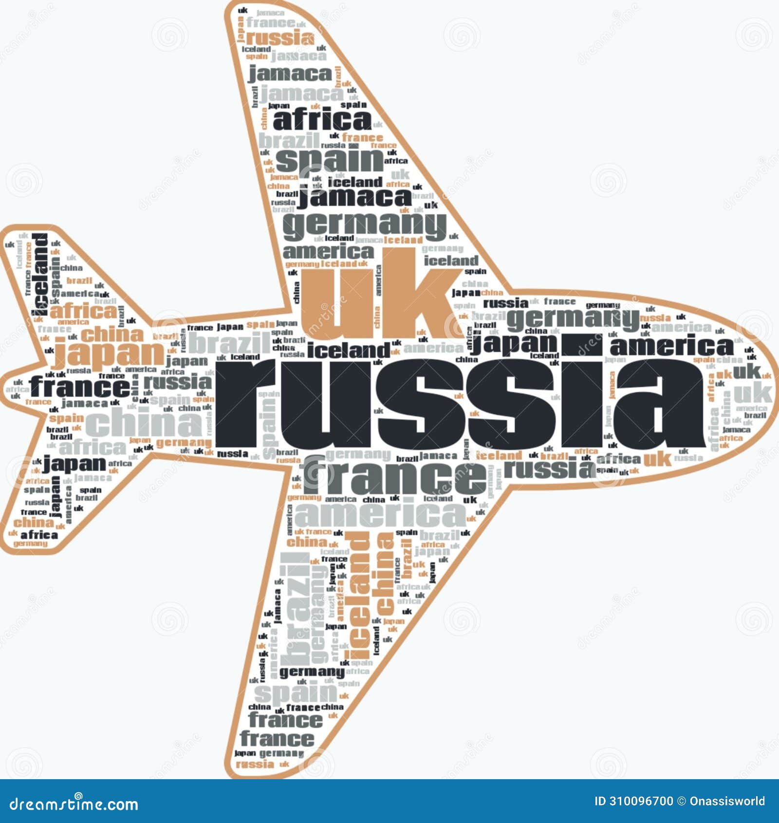 World Countries Text Educational Background Stock Photo - Image of ...