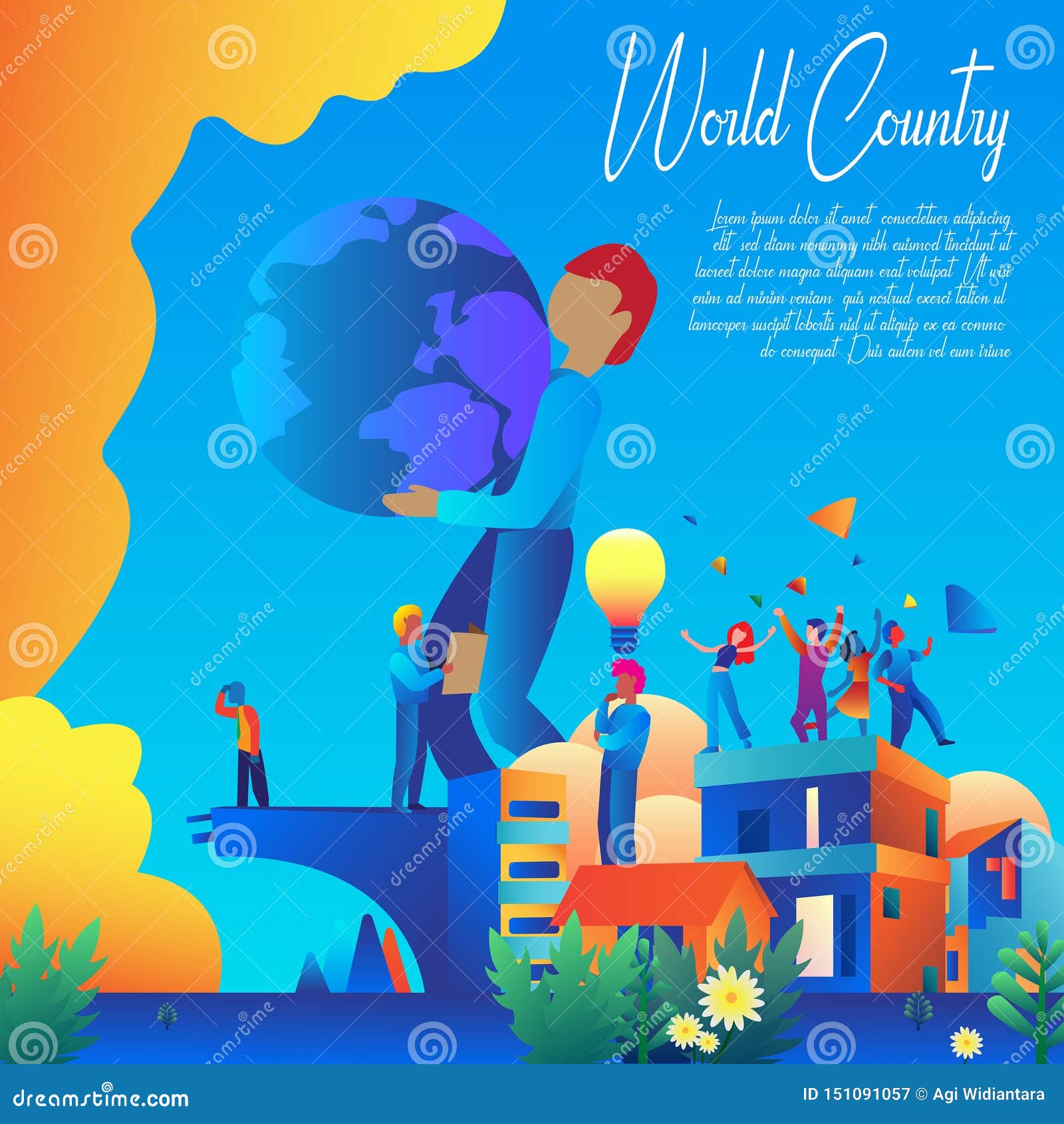 World Country Banner Vector Design Stock Image - Image of human, hope ...