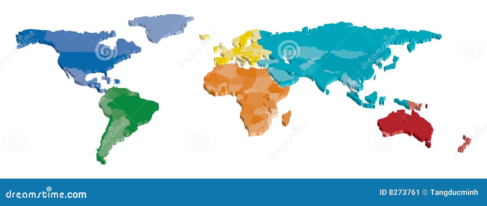 World Map Color Countries