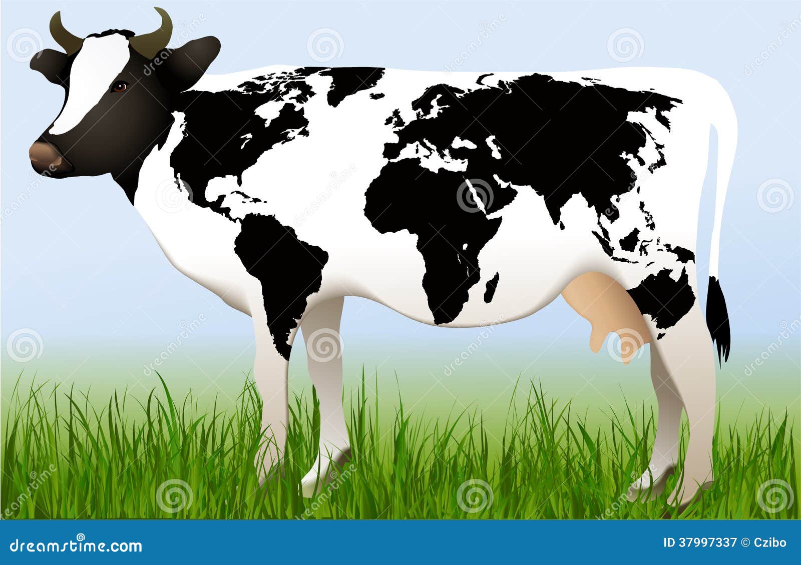 World cow stock vector. Illustration of animals, farm - 37997337