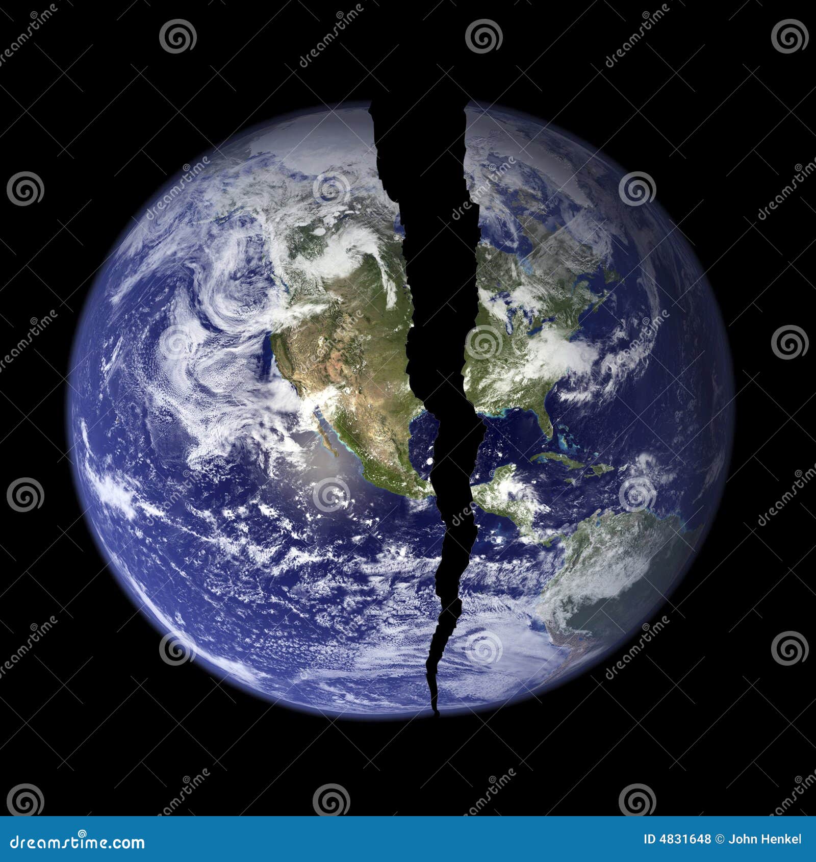 World with Crack stock illustration. Illustration of broken - 4831648