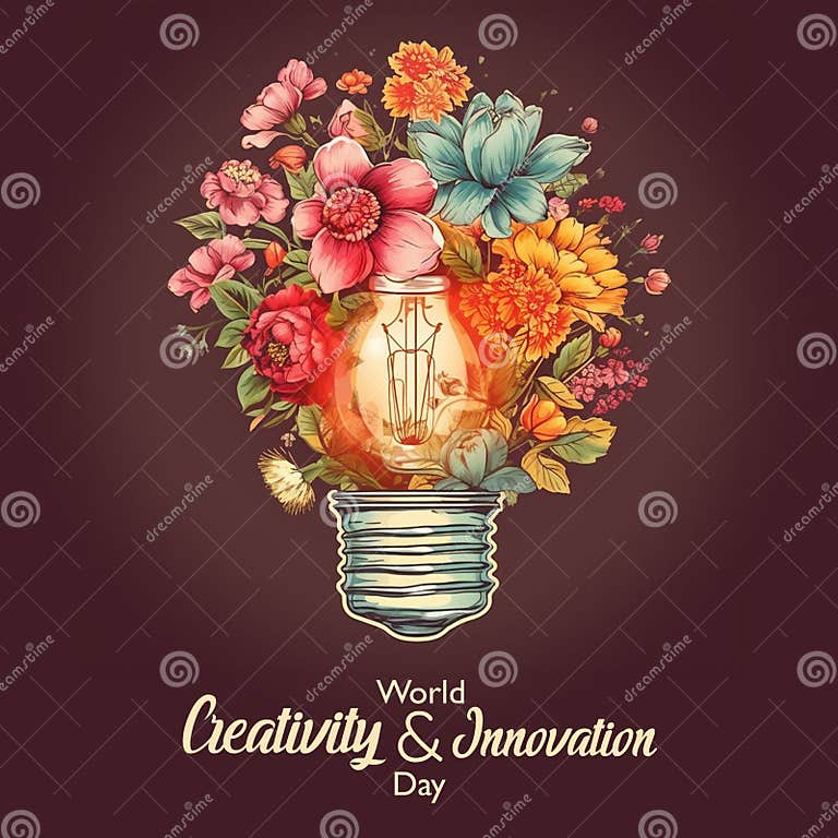 World Creativity and Innovation Day. Concept of Creative Ideas Stock ...