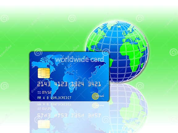 World Credit Card stock illustration. Illustration of money - 26962335