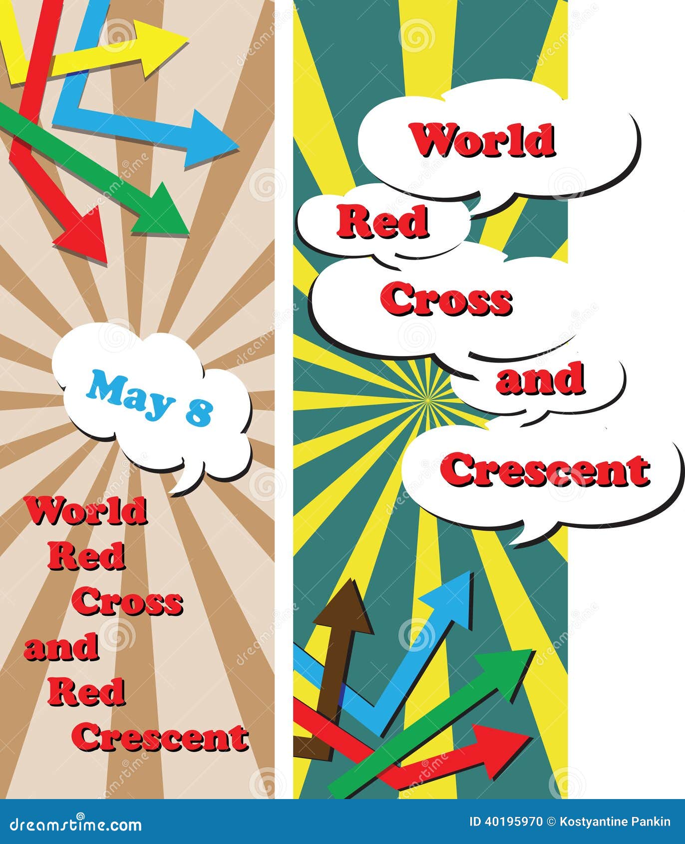 World Cross and Crescent stock vector. Illustration of anniversary ...