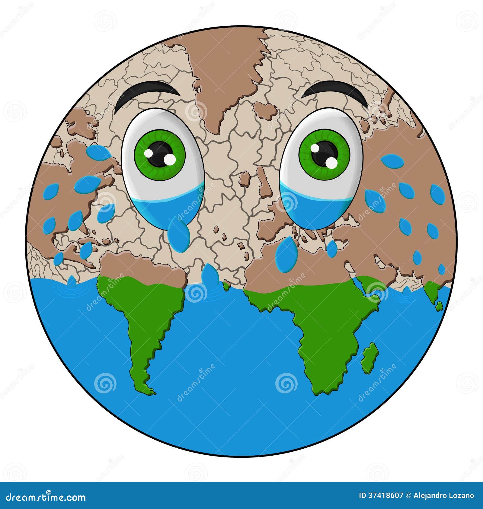 World crying stock vector. Illustration of drought, crying - 37418607